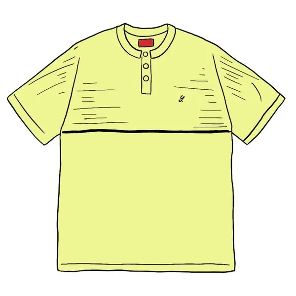 Supreme Terry Short Sleeve Henley - Lime