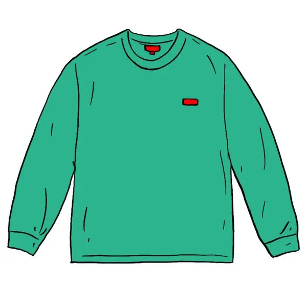 Supreme Small Box Long Sleeve Tee Shirt - Teal