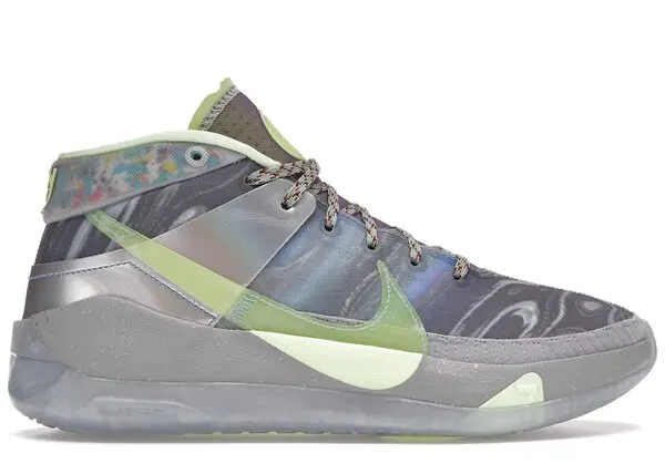Nike Kd Recycled Collarin Sneakers - Platinum Tint/barely Volt