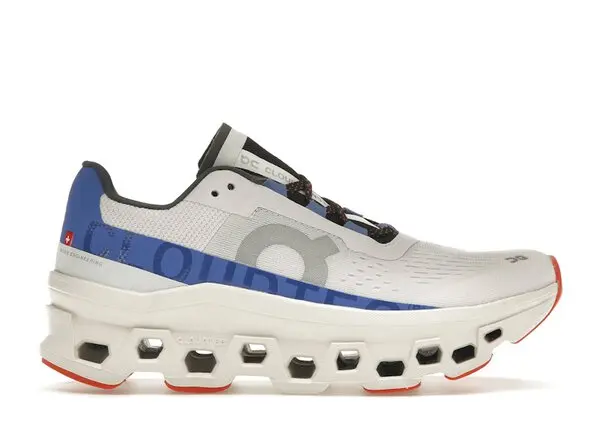 On Cloudmonster Sneakers - Frost/cobalt Blue