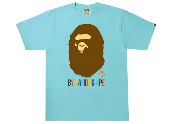 BAPE Colors Bathing Ape Tee Shirt - Sax