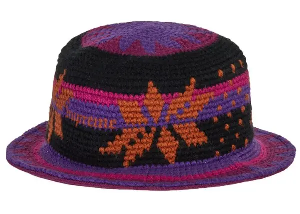 Supreme Crochet Crusher Hat - Plum