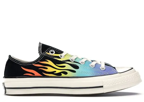 CONVERSE Chuck Taylor All Star 70s Ox Flaming Archive Print - Black/turf Orange/egret