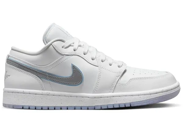 JORDAN 1 Low Se Dare To Fly Sneakers - White/metallic Silver