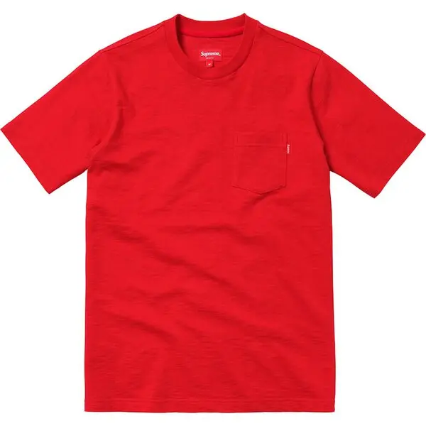 Supreme Short Sleeve Pocket Tee Shirt - Red