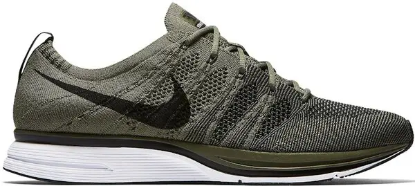 Nike Flyknit Trainer - Medium Olive/black/white