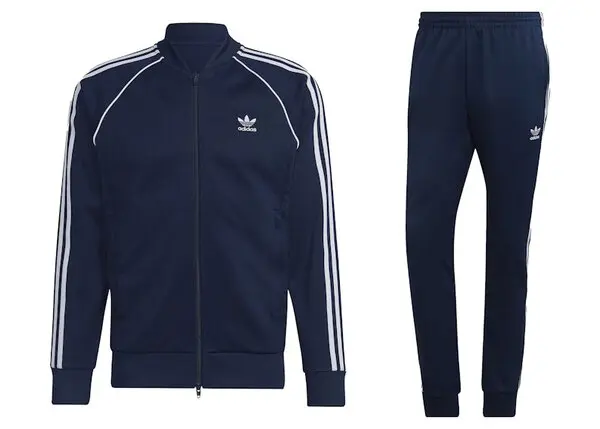 Adidas Primeblue Sst Track Jacket And Pant Set - Night Indigo/white