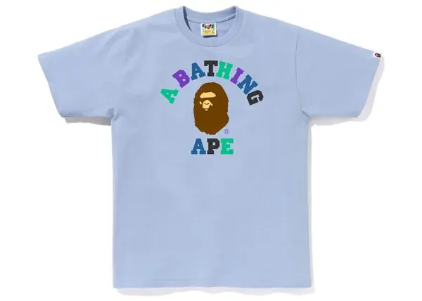 BAPE Colors College Tee Shirt - Sax