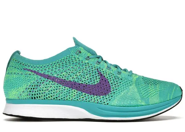 Nike Flyknit Racer Sneakers - Sport Turquoise/hyper Grape/volt