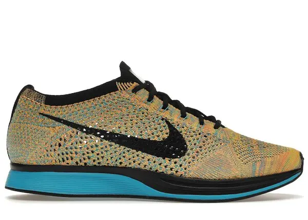 Nike Flyknit Racer - Bright Citrus/blue Lagoon/laser Orange