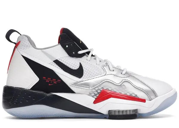 JORDAN Zoom 92 Olympic Sneakers - White/obsidian/true Red
