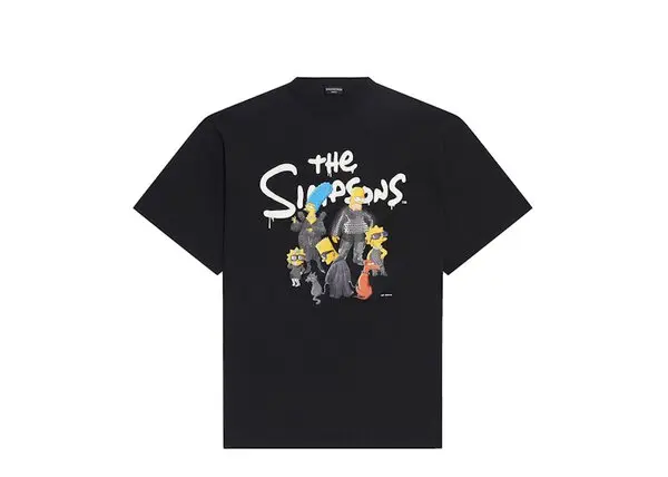 Balenciaga X The Simpsons Oversized T-shirt - Black