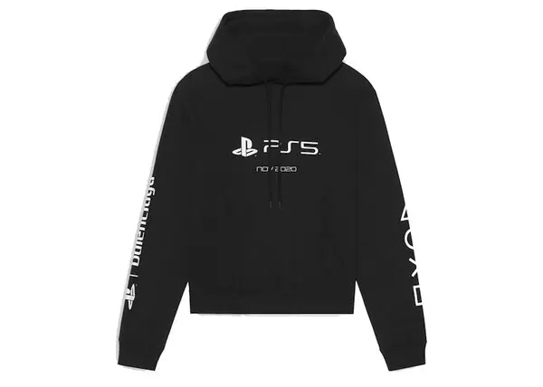 Balenciaga X Playstation Fitted Hoodie - Black