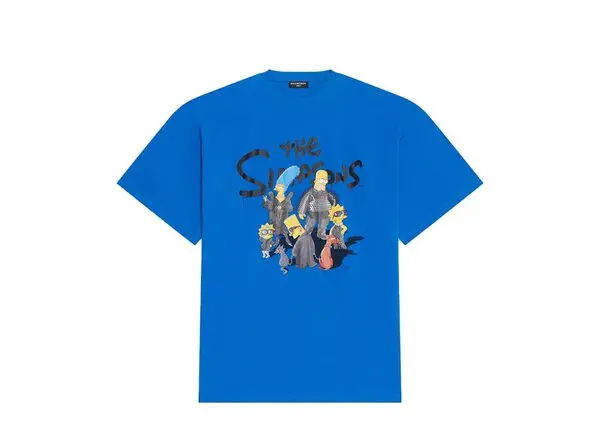 Balenciaga X The Simpsons Oversized T-shirt - Indigo