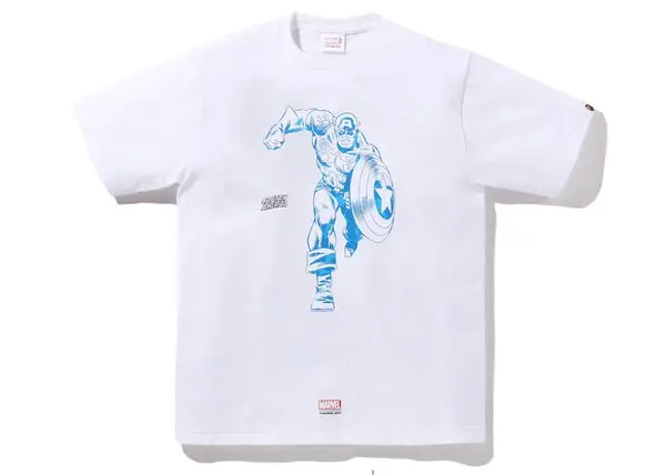 BAPE X Marvel Comics Captain America T-shirt - White