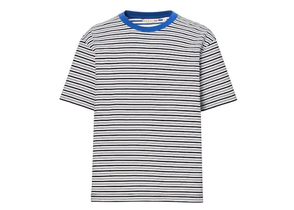 Uniqlo X Marni Border Crewneck Sweat-shirt T-shirt - Blue
