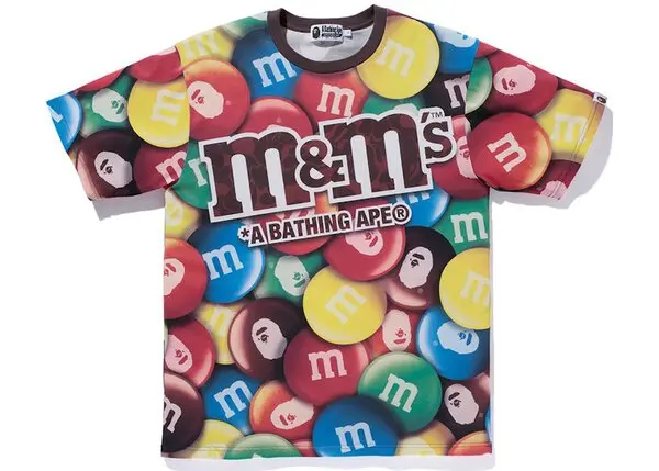 BAPE X M&m's Milk Chocolate Tee Shirt - Multicolor