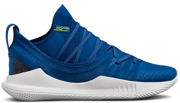 Under Armour Curry 5 Sneakers - Moroccan Blue/white/hi Vis Yellow