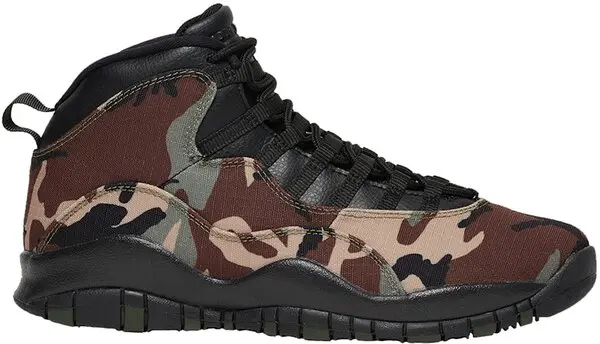 JORDAN Retro Woodland Camo Sneakers - Medium Olive/black/dark Army