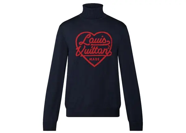 LOUIS VUITTON X Nigo Intarsia Heart Turtleneck