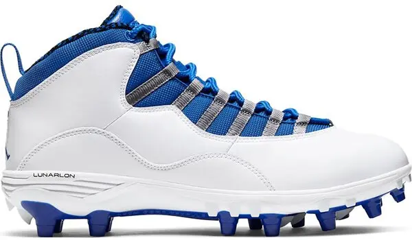 JORDAN 10 Td Mid Sneakers - White/light Steel Grey/game Royal
