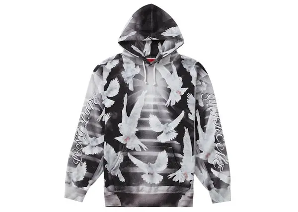 Supreme Doves Hooded Sweatshirt - Black