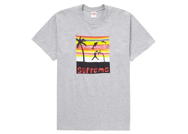 Supreme Dunk Tee Shirt - Heather Grey