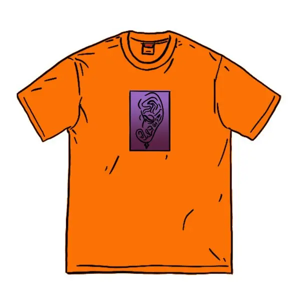 Supreme Ear Tee Shirt - Orange