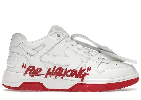 Off-White Out Of Office Low Top Sneakers - White/red