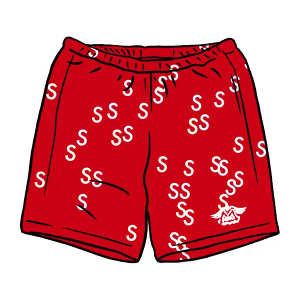 Supreme Embroidered Sweatshorts - Red
