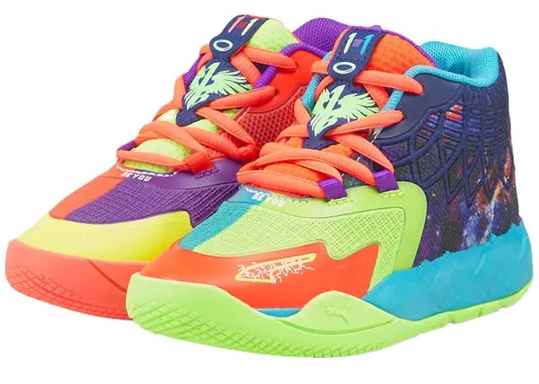 PUMA Lamelo Ball Mb.01 Be Youin Sneakers - Green Gecko/red Blast