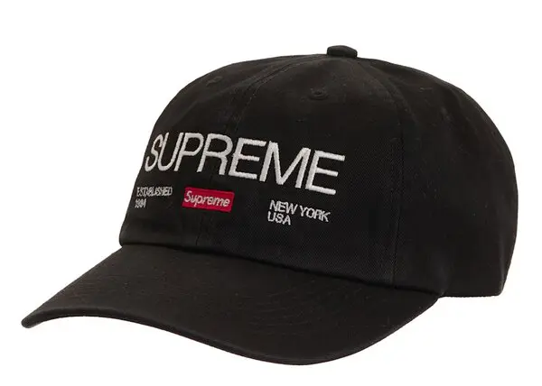 Supreme Est. 1994 6-panel Cap - Black