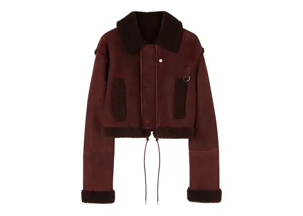 Off-White Shearling Crop Jacket