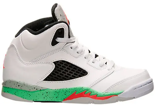 JORDAN 5 Retro - White/infrared 23/light Poison Green