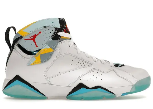 JORDAN Retro N7 High-top Sneakers - White/ice Cube Blue/dark Turquoise