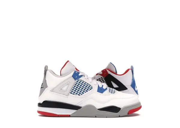 JORDAN 4 Retro What The - White/military Blue/fire Red