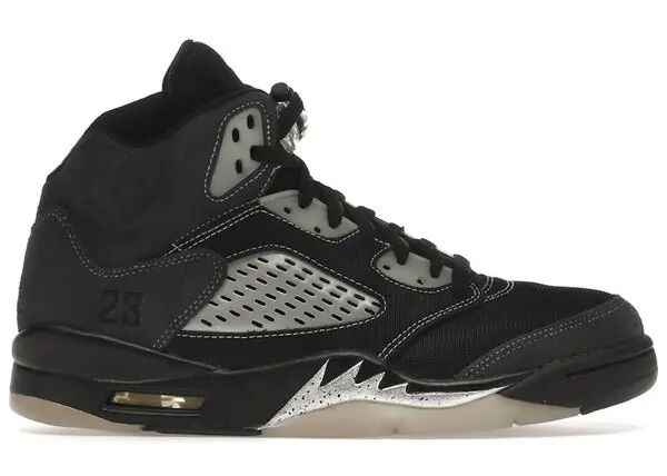 JORDAN 5 Retro High-top Sneakers - Anthracite/wolf Grey/clear
