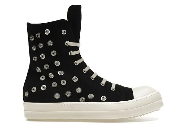 Rick Owens Sneaks Studded Eyelets - Black/milk