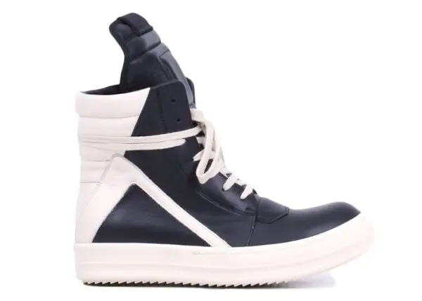 Rick Owens Geobasket High-top Sneakers - Black/milk