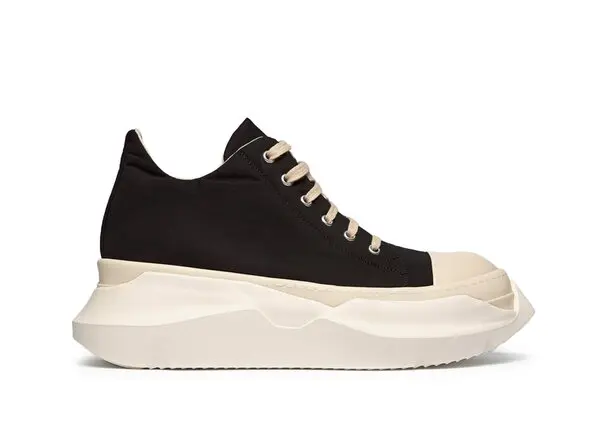 Rick Owens Abstract Low Strobe Sneakers - Black/milk