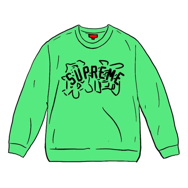 Supreme Kanji Logo Crewneck Sweatshirt - Bright Green