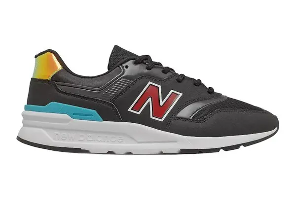 NEW BALANCE 997h Iridescent Sneakers - Black/wave Blue/white