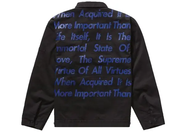Supreme Junya Watanabe Cdg Printed Work Jacket - Black