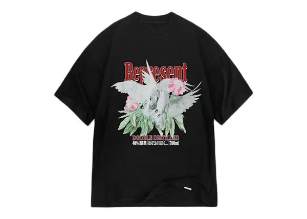 REPRESENT Double Distilled T-shirt - Off Black