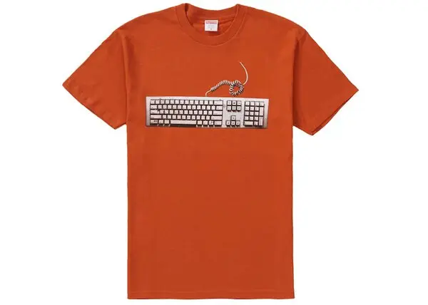 Supreme Keyboard Tee Shirt - Rust