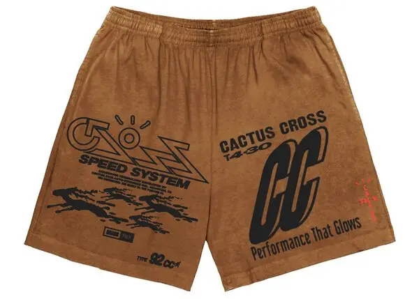 TRAVIS SCOTT Cactus Jack 92cc Shorts - Brown