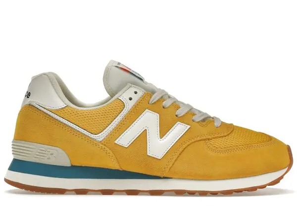 NEW BALANCE 574 - Varsity Gold/deep Sky Blue/white