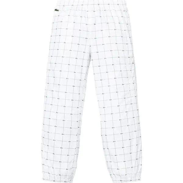 Supreme Lacoste Reflective Grid Nylon Track Pant - White