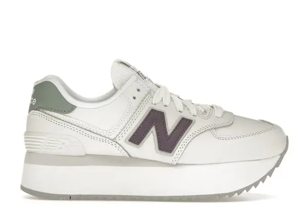 NEW BALANCE 574 Lace-up Sneakers - White/nori/pink