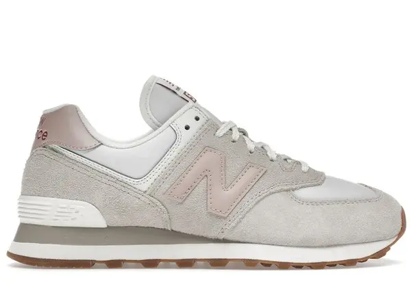 NEW BALANCE 574 Sneakers - White/pink/gum